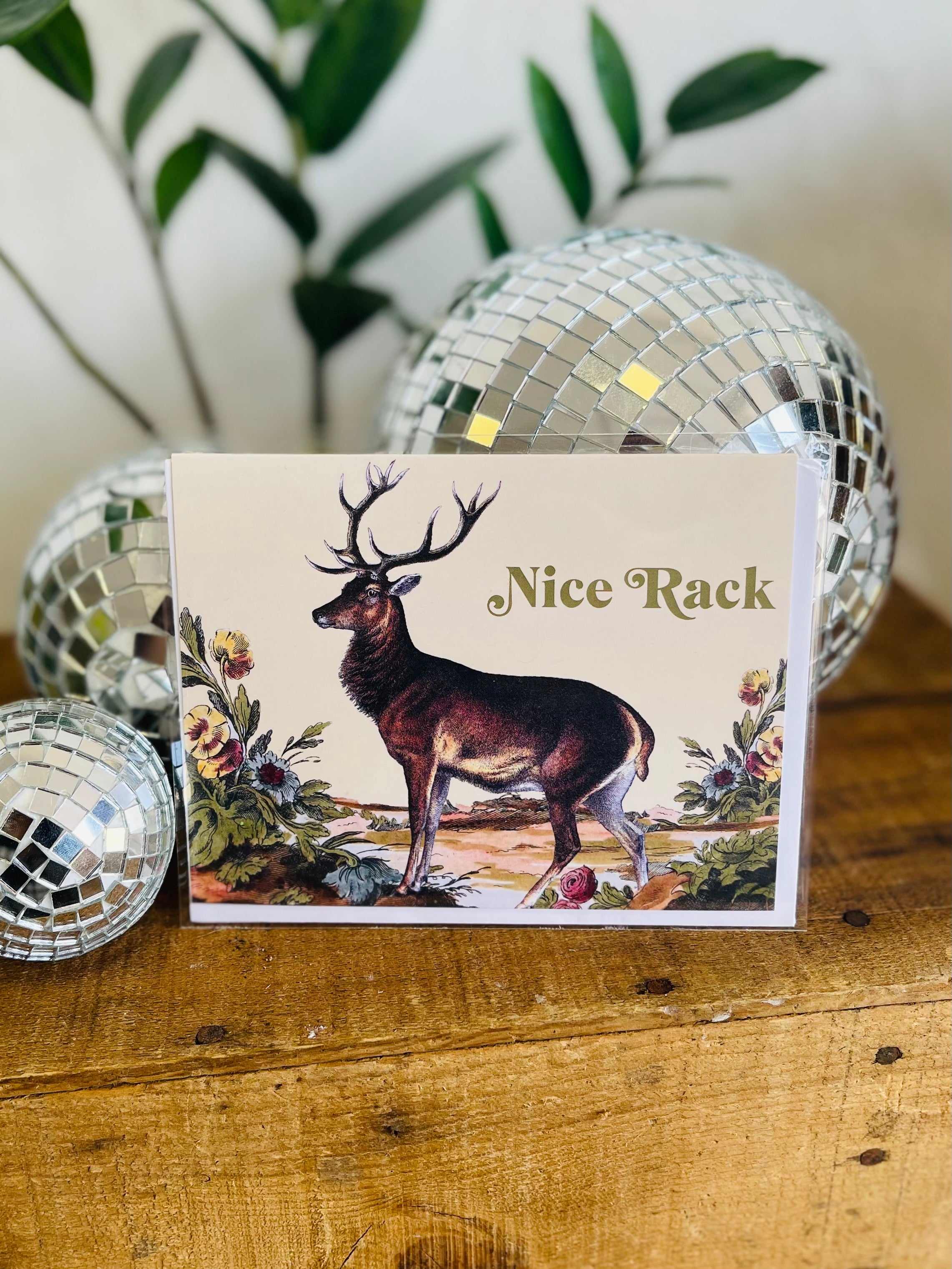 Nice Rack Funny Deer Card – 580 Threads